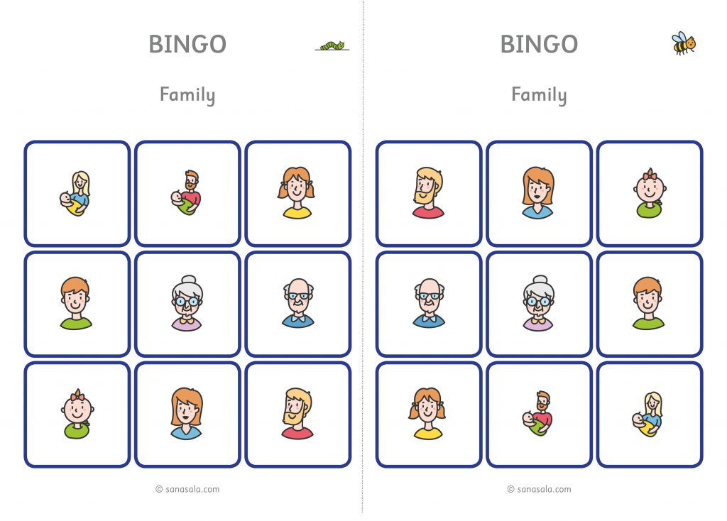 Family - Bingo | Sanasala Learning