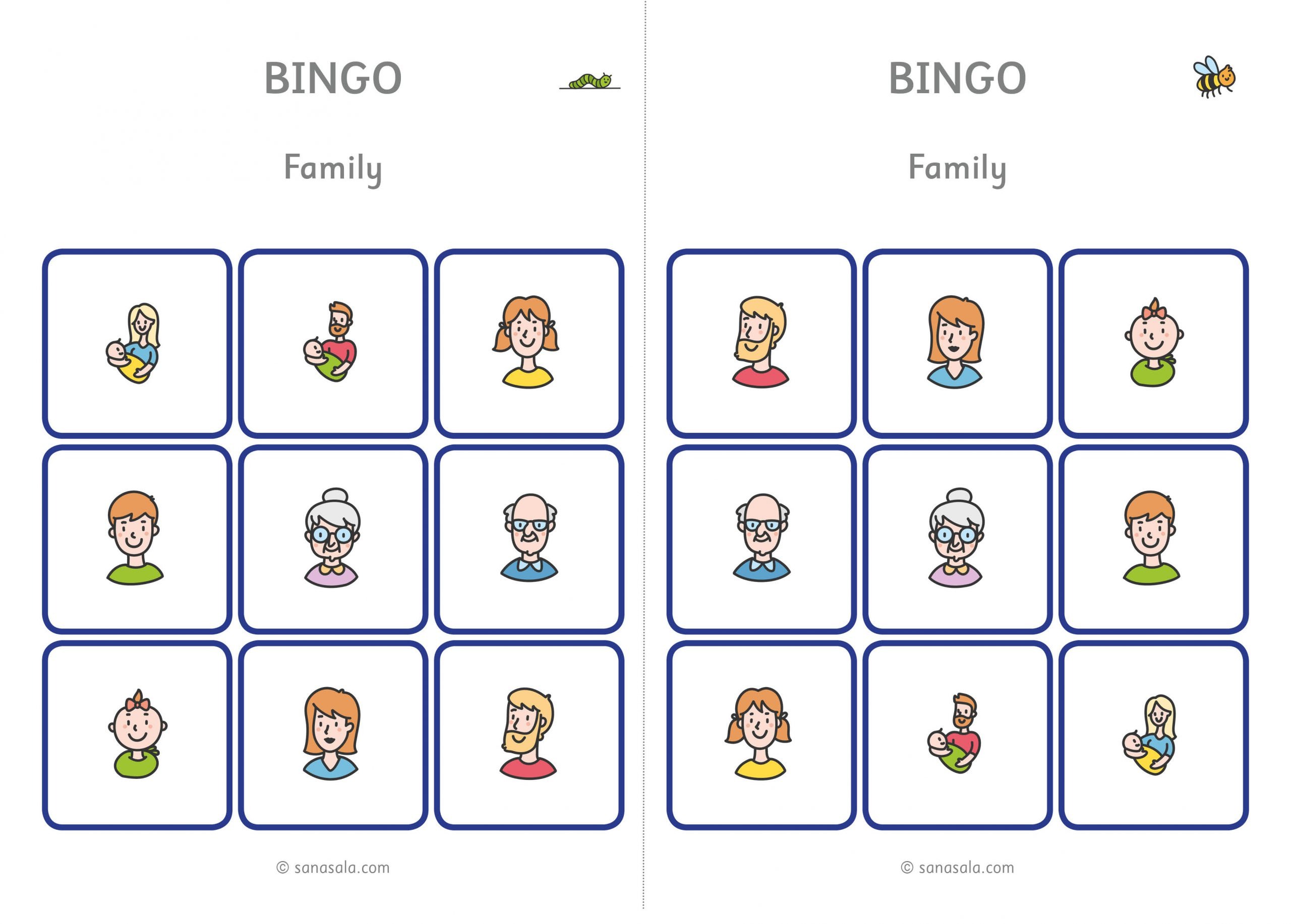 Family - Bingo | Sanasala Learning