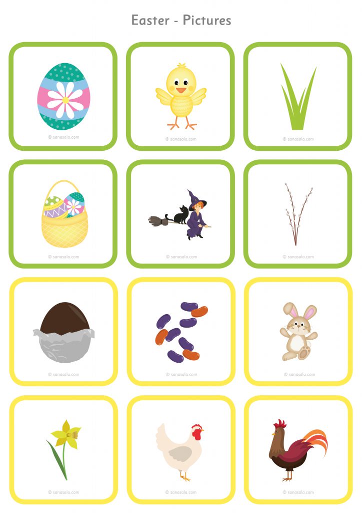 Easter - Cards | ESL/EFL Activities | Sanasala Learning