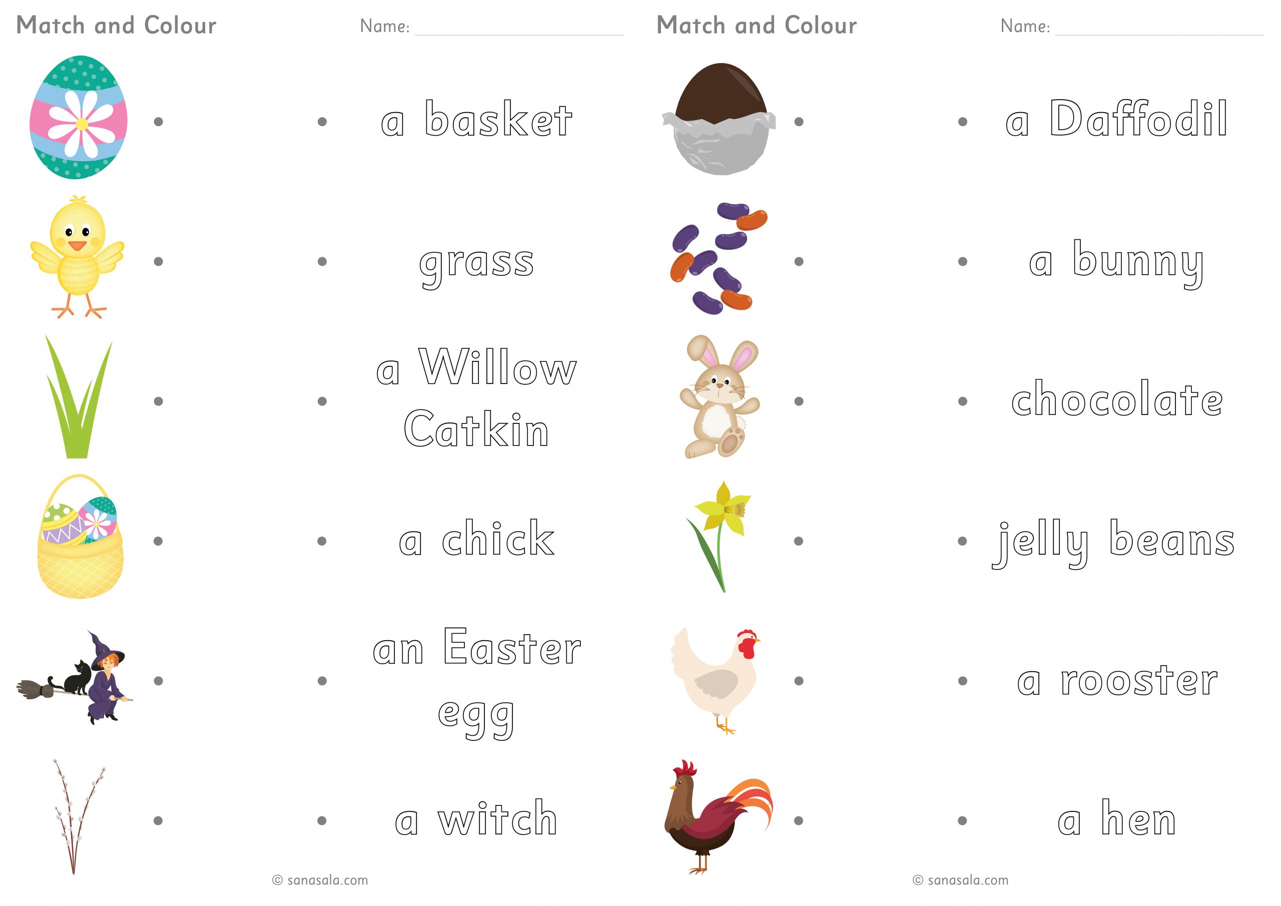 Easter - Connect the Dots Worksheets | Sanasala Learning